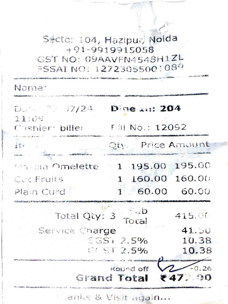 Food Bill | PDF