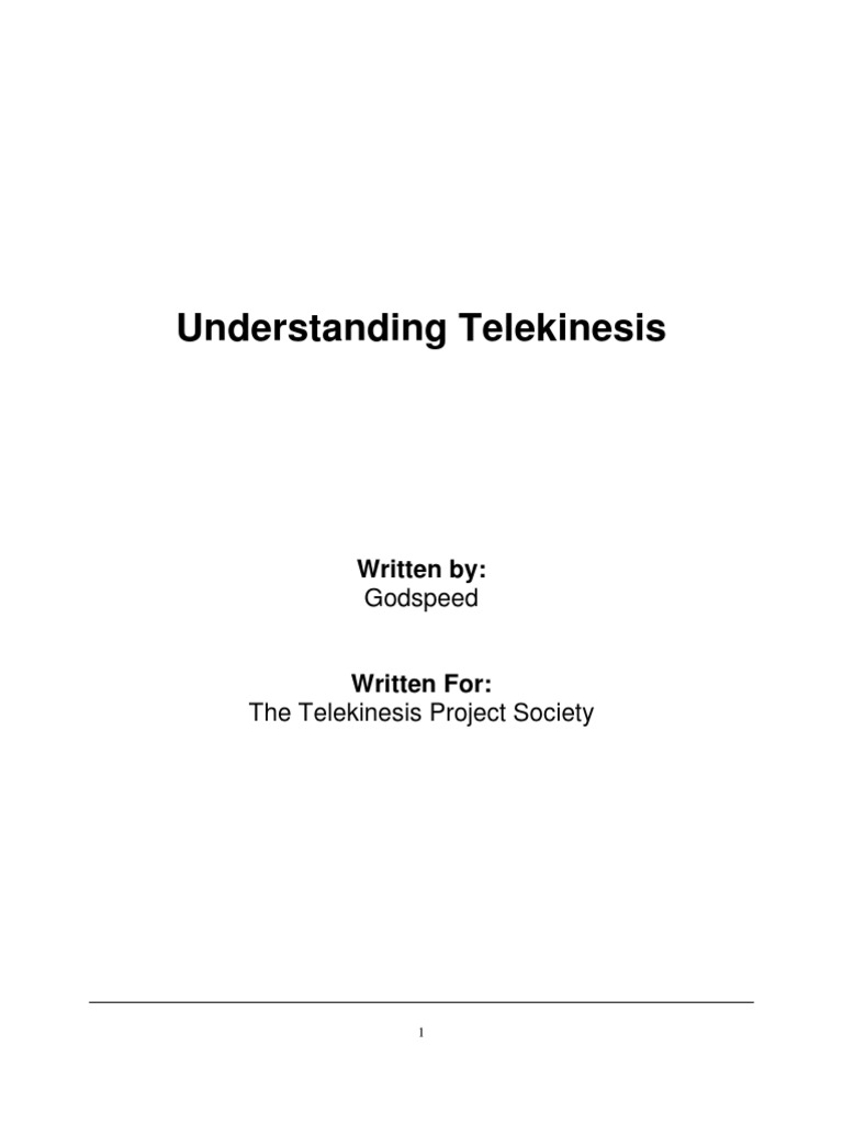 Understanding Telekinesis | PDF | Qi | Electrostatics