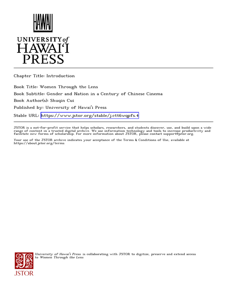 Cui, Introduction_Women Through the Lens | PDF