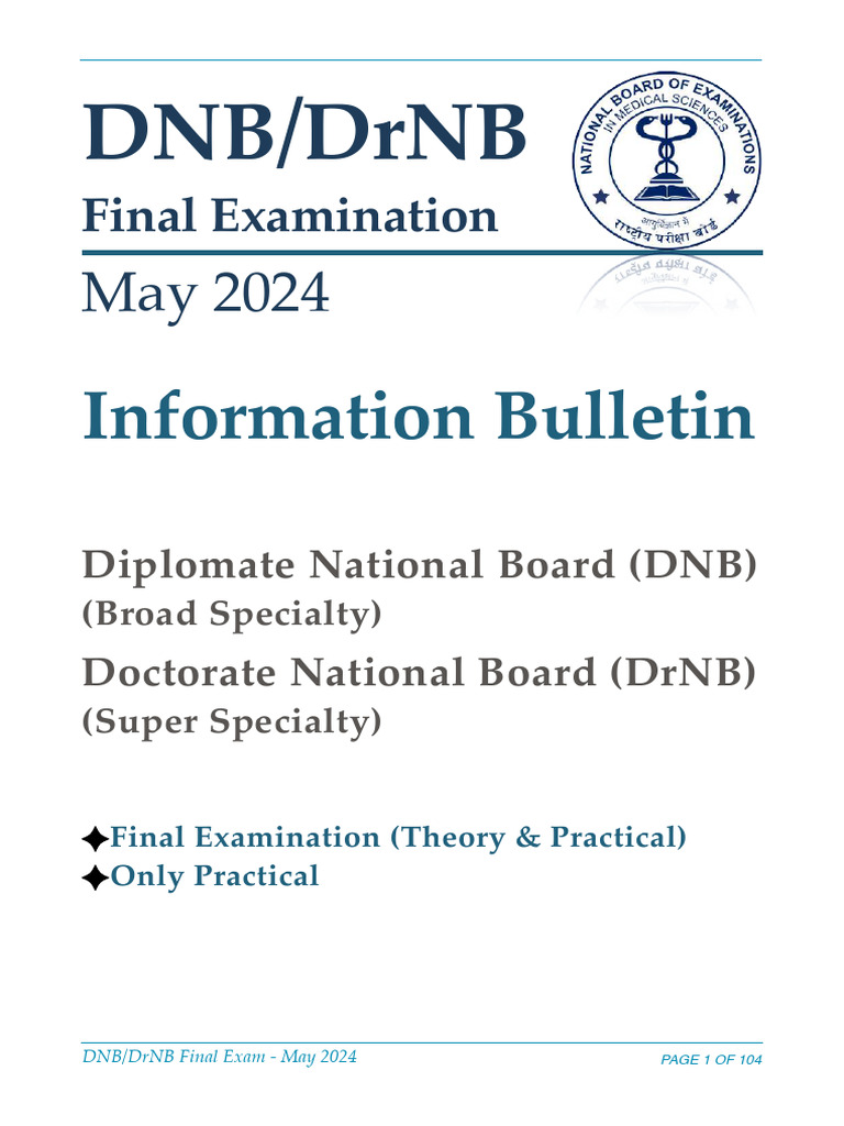 Final Examination: DNB/DRNB | PDF