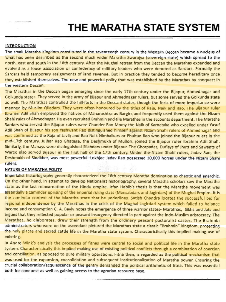 Maratha's Full | PDF