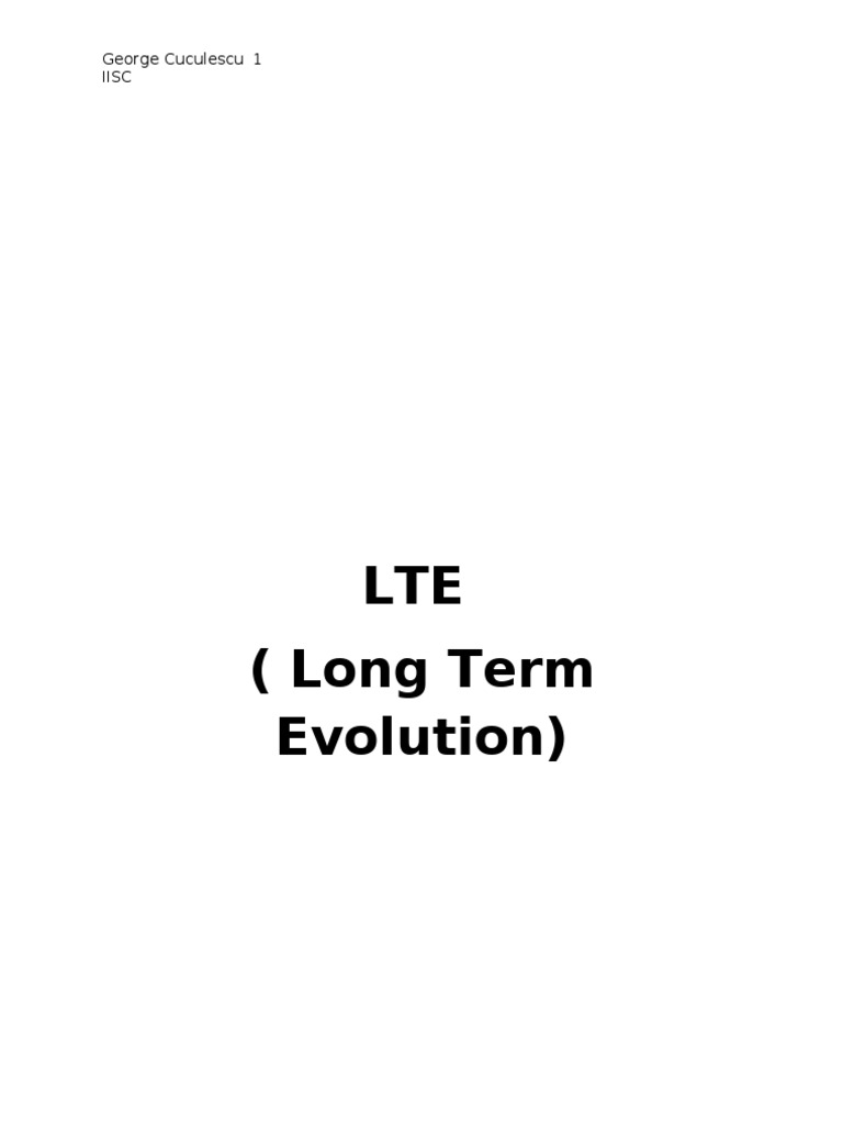 4G LTE Long Term Evolution | PDF
