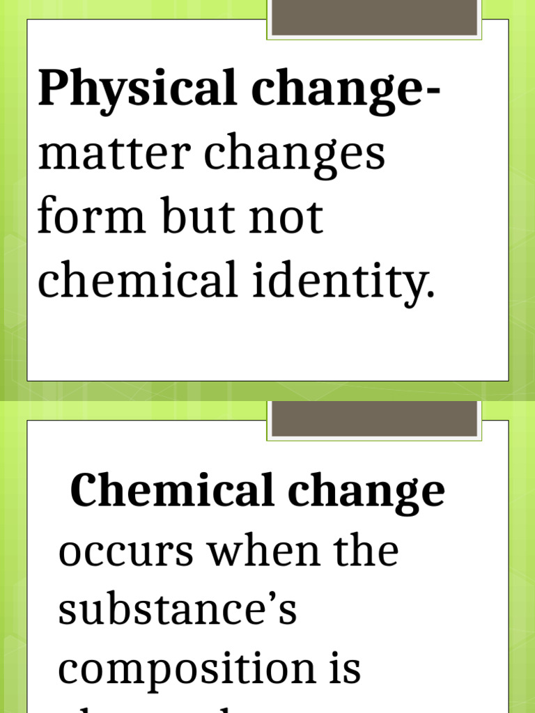 Changes in Matter | PDF