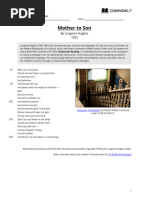 Poem - Mother To Son by Langston Hughes | PDF | Poetry | Stairs