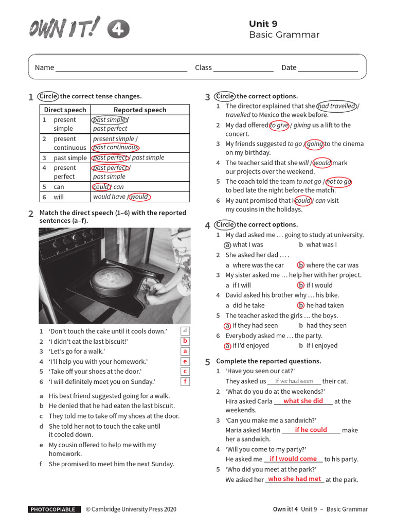Basic Grammar Unit9 With Answers | PDF