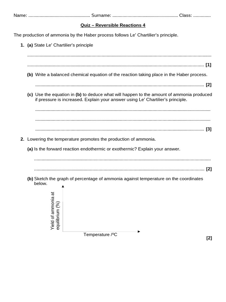 Reversible Reactions - 4 | PDF
