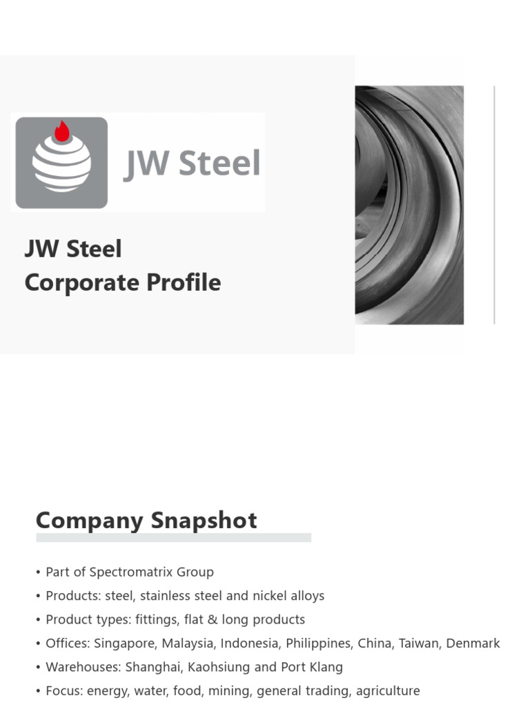 JW Steel Corporate Profile - Apr 2024-1 | PDF