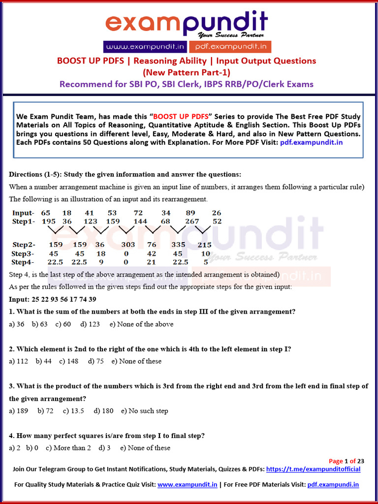 Input Output Questions New Pattern Part 1 Boost Up Pdfs | PDF