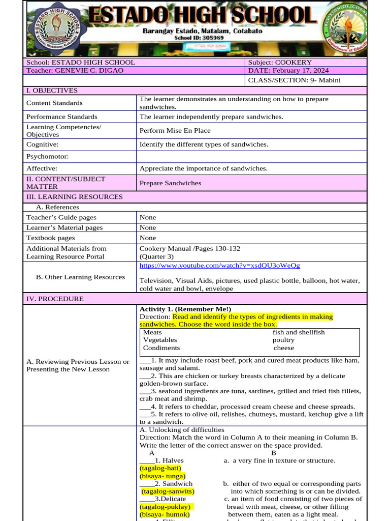 CPD Lesson Plan | PDF