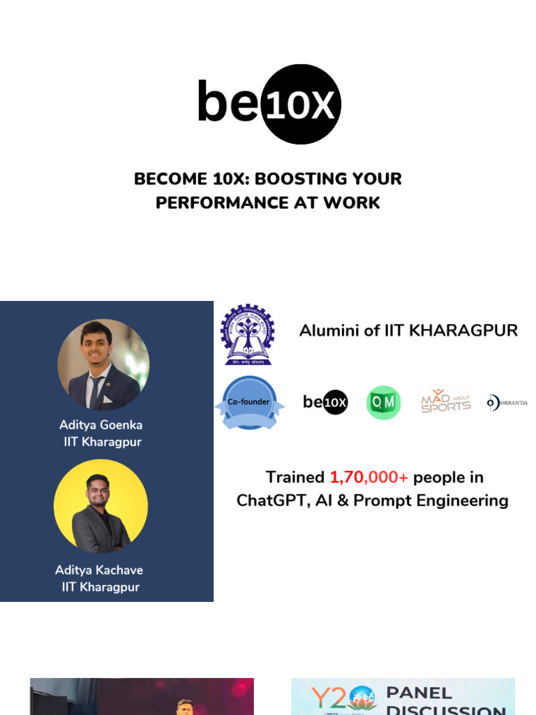 Final Be10x AI Workshop | PDF