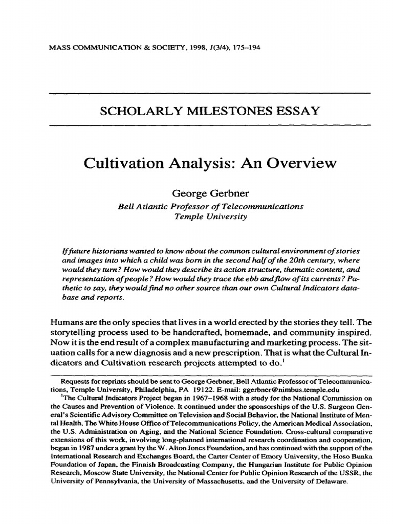 Cultivation Theory | PDF