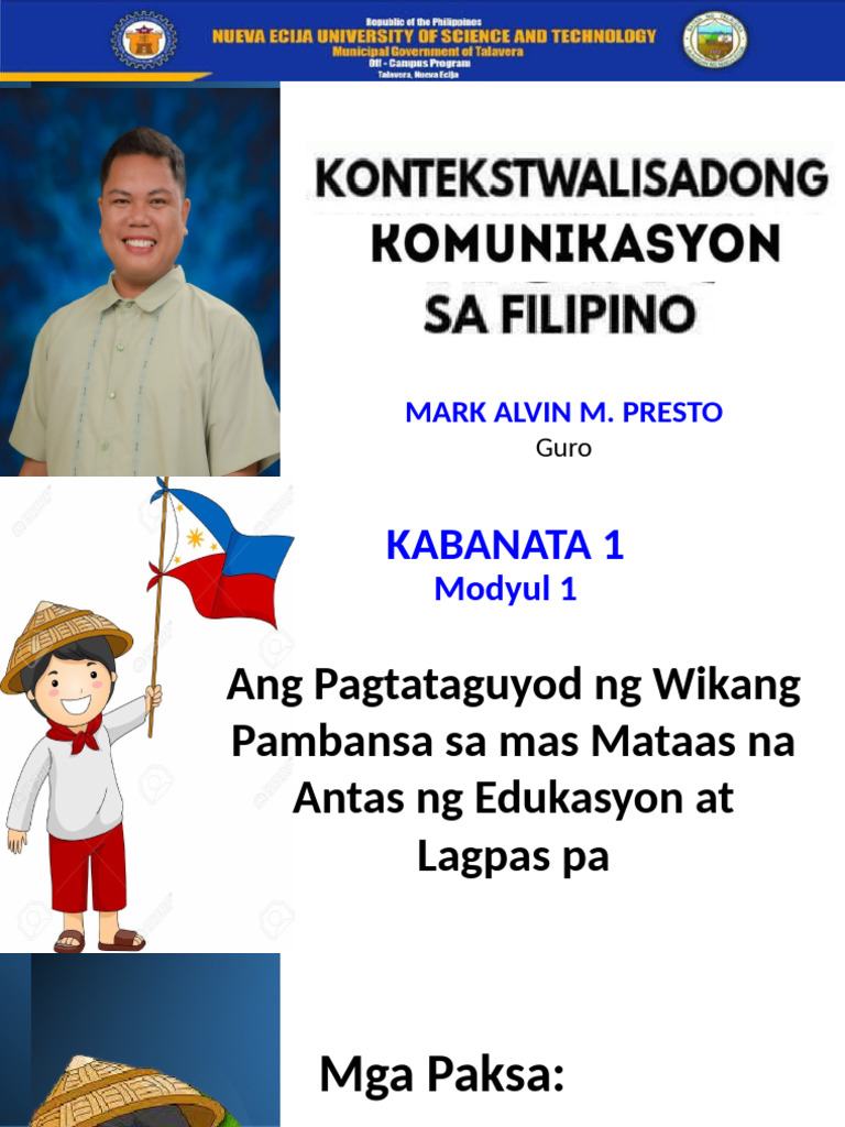 FIL 1 KOMFIL Modyul 1 | PDF