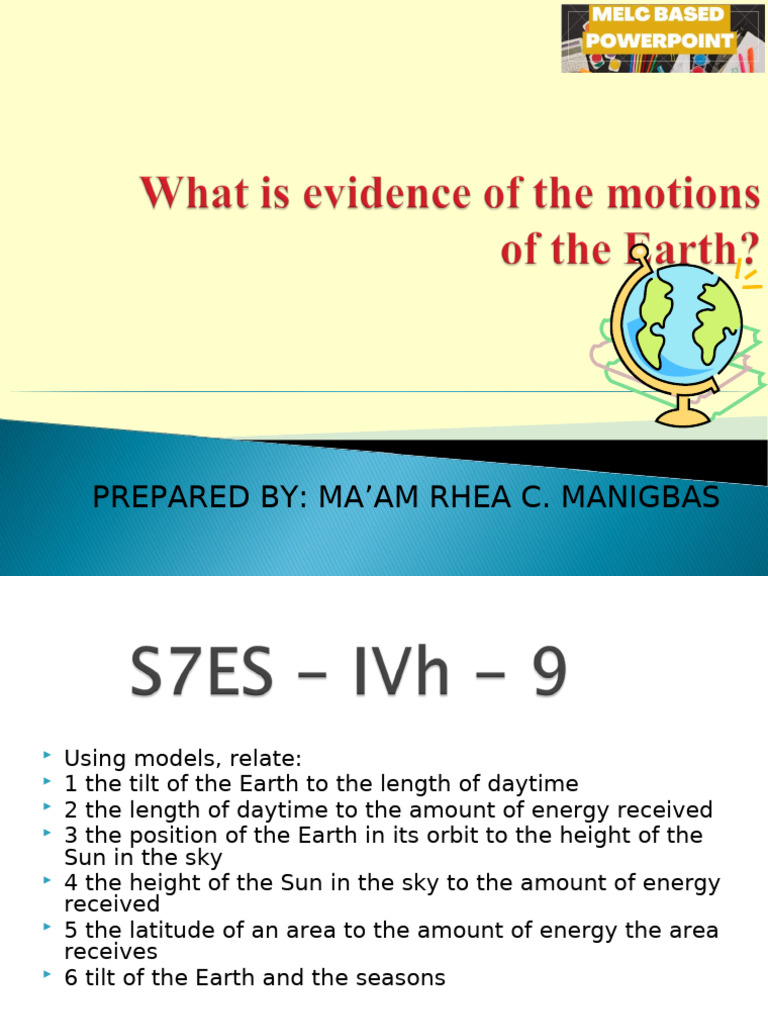 G7 Science Q4- Week 5 Evidence of Rotation of the Earth | PDF