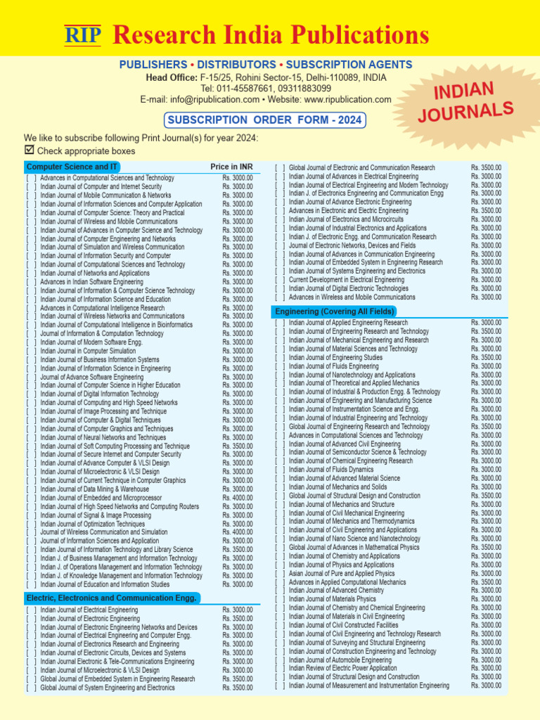 RIP Indian Price List | PDF