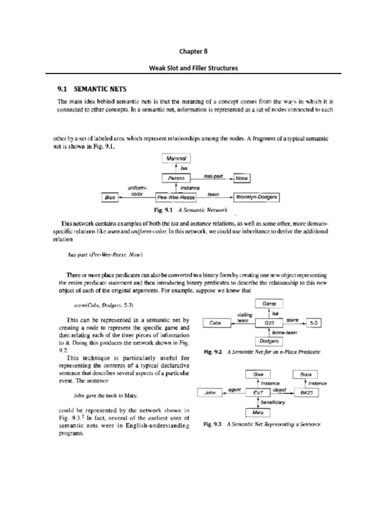 Chapter 8 - Weak Slot and Filler Structures | PDF