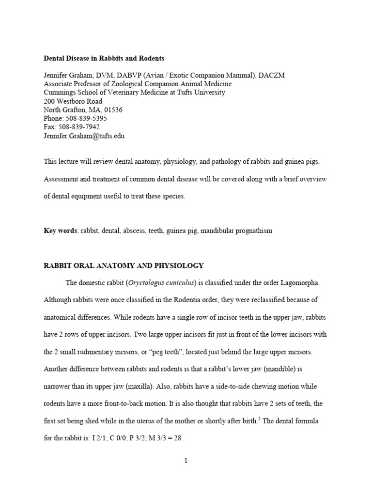 1_Dental-Disease-in-Rabbits-and-Rodents_GRAHAM | PDF