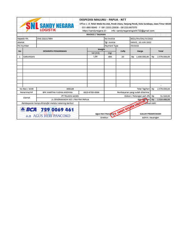 0021 INV SNL VI 2022 149 SNG 202217694 | PDF
