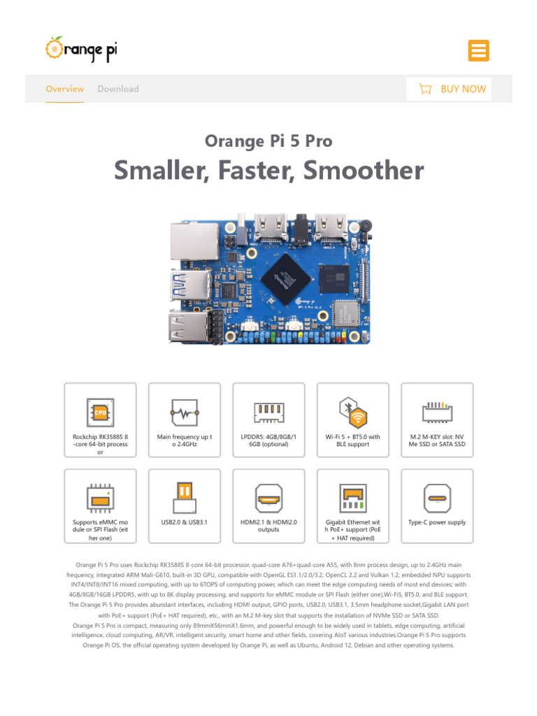 Orange Pi - Orangepi 5 Pro | PDF