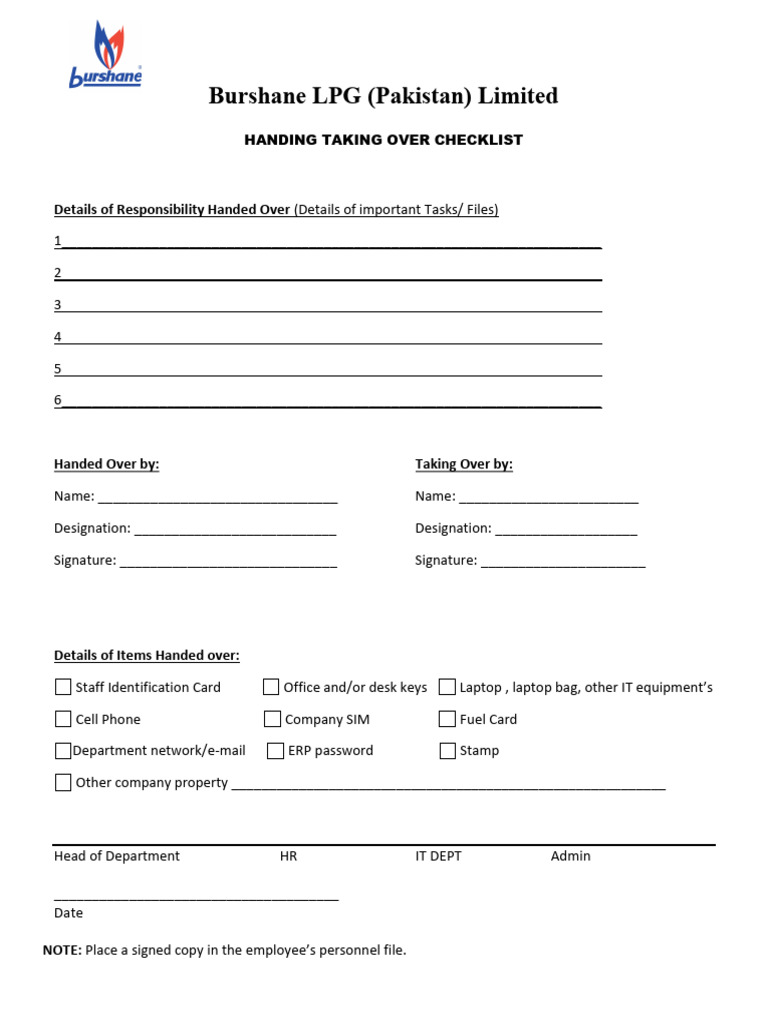 Exit Checklist | PDF