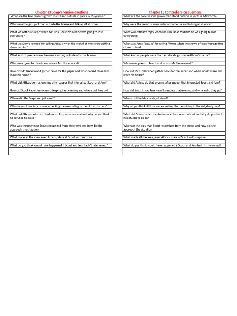 Chapter 13 Comprehension Questions | PDF