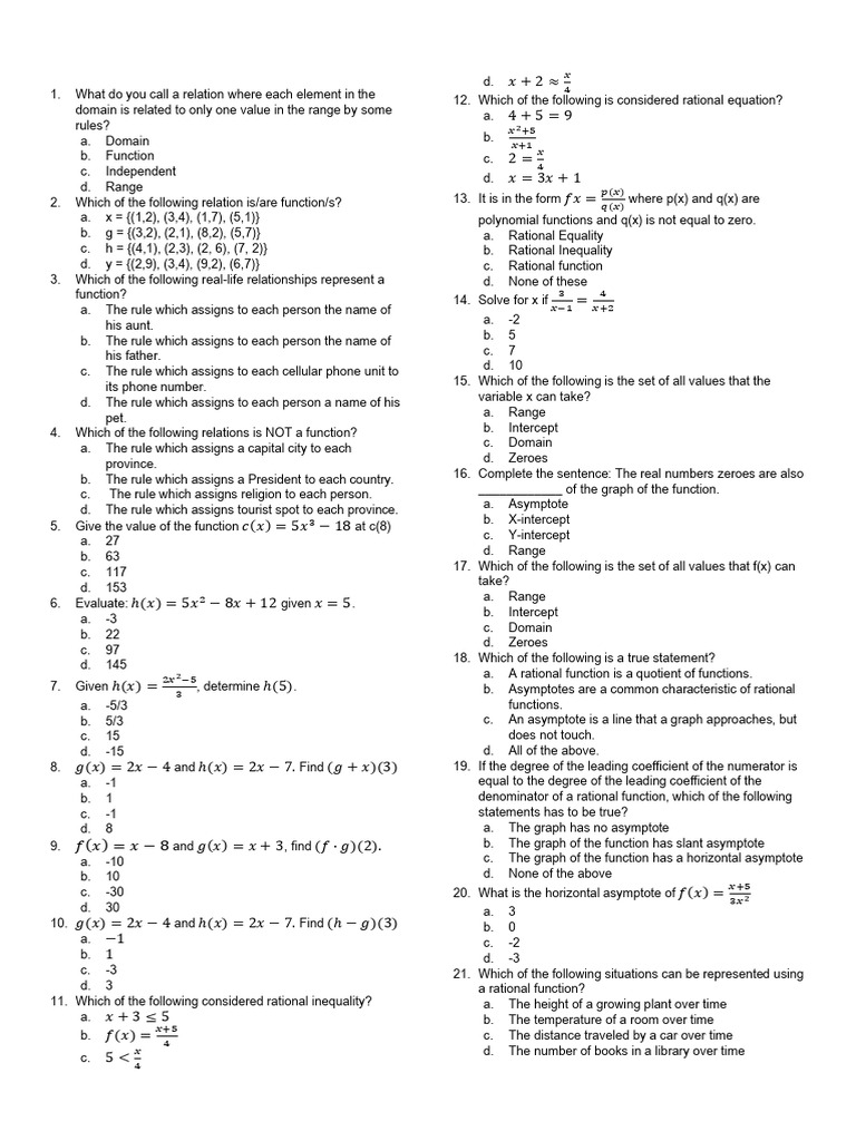 Gen - Math Reviewer | PDF