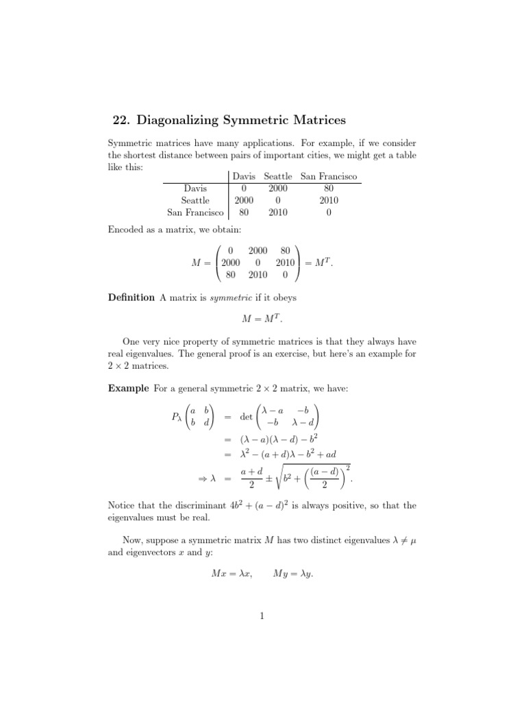 Diagonalization | PDF
