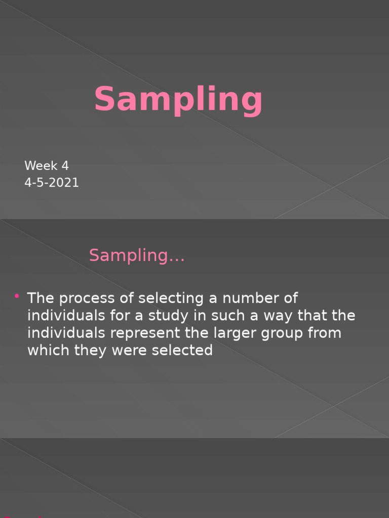Sampling | PDF