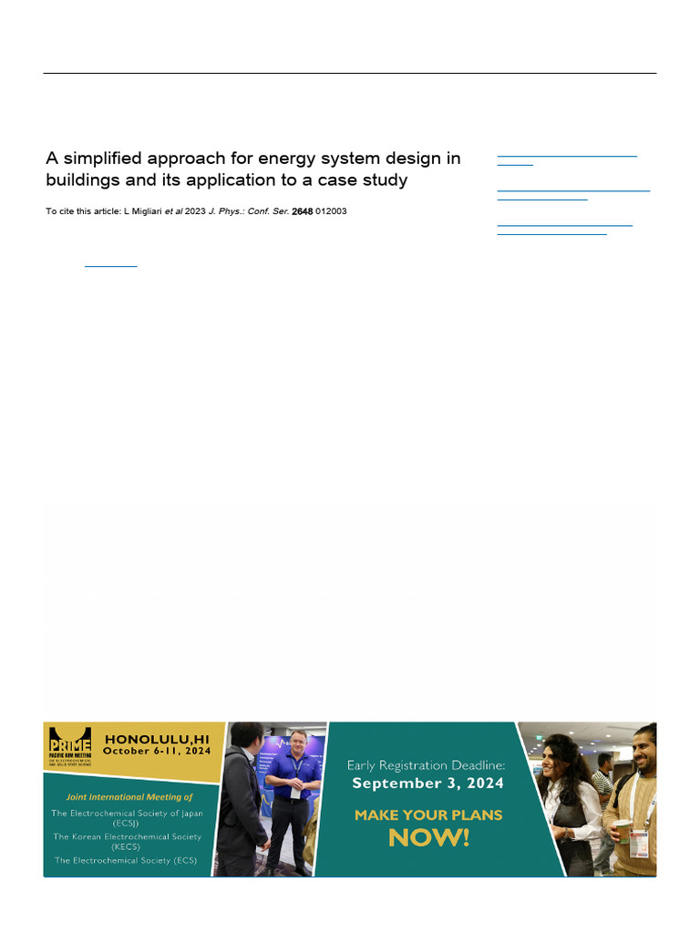 A Simplified Approach For Energy System Design in Buildings and Its Application To A Case Study ...