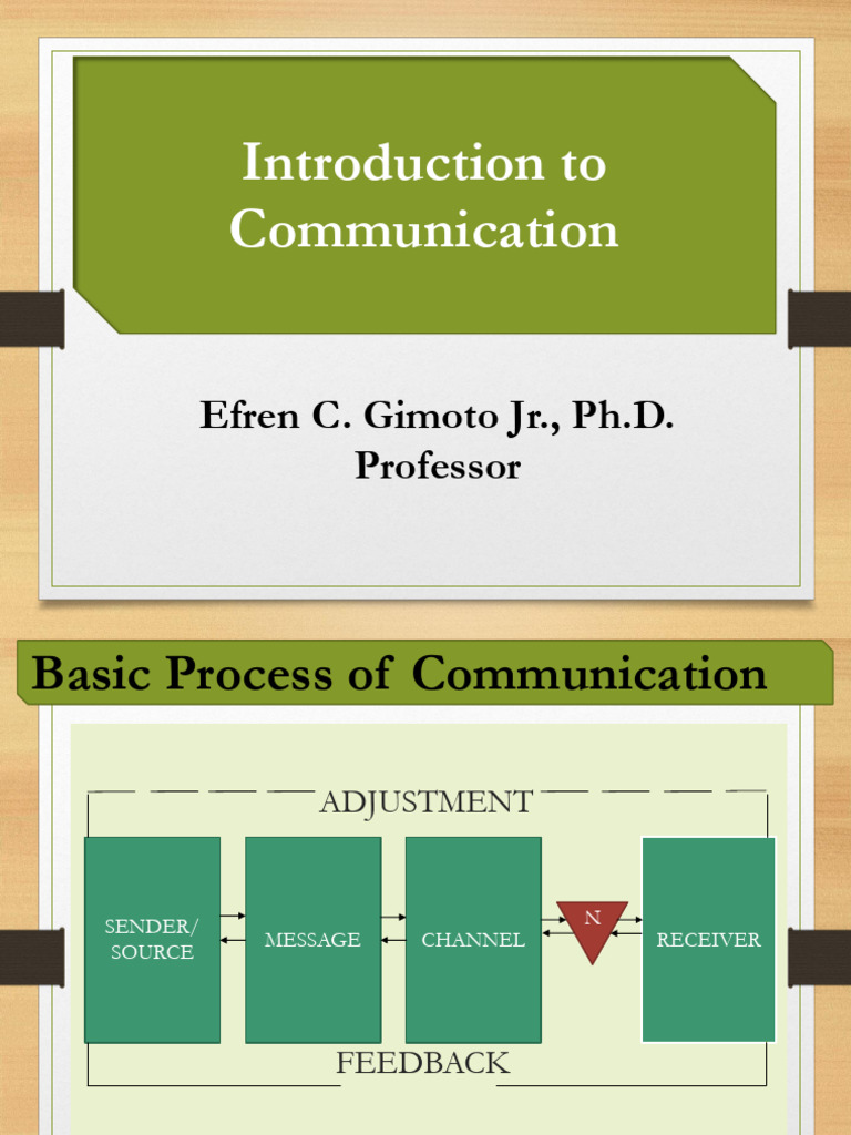 INTRODUCTION TO COMMUNICATION | PDF