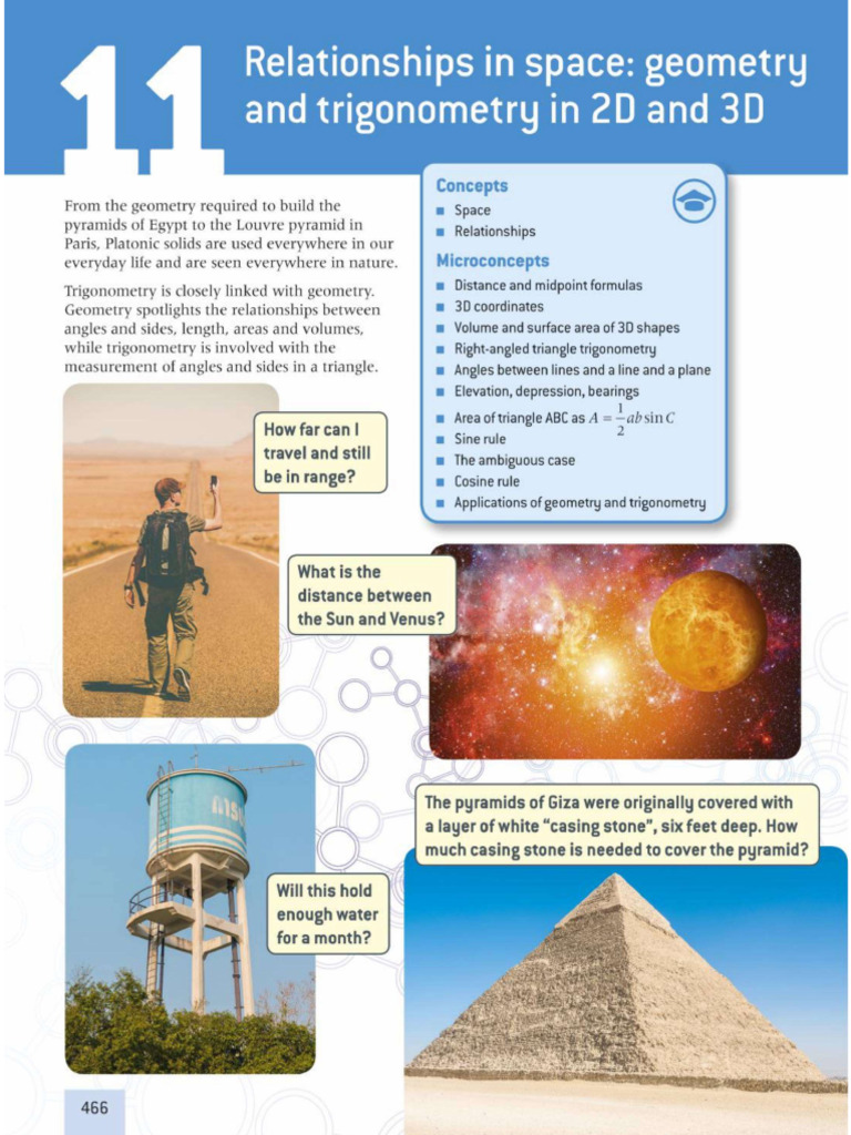 CH 11 Geometry & Trigonometry in 2D & 3D (Oxford Book) | PDF