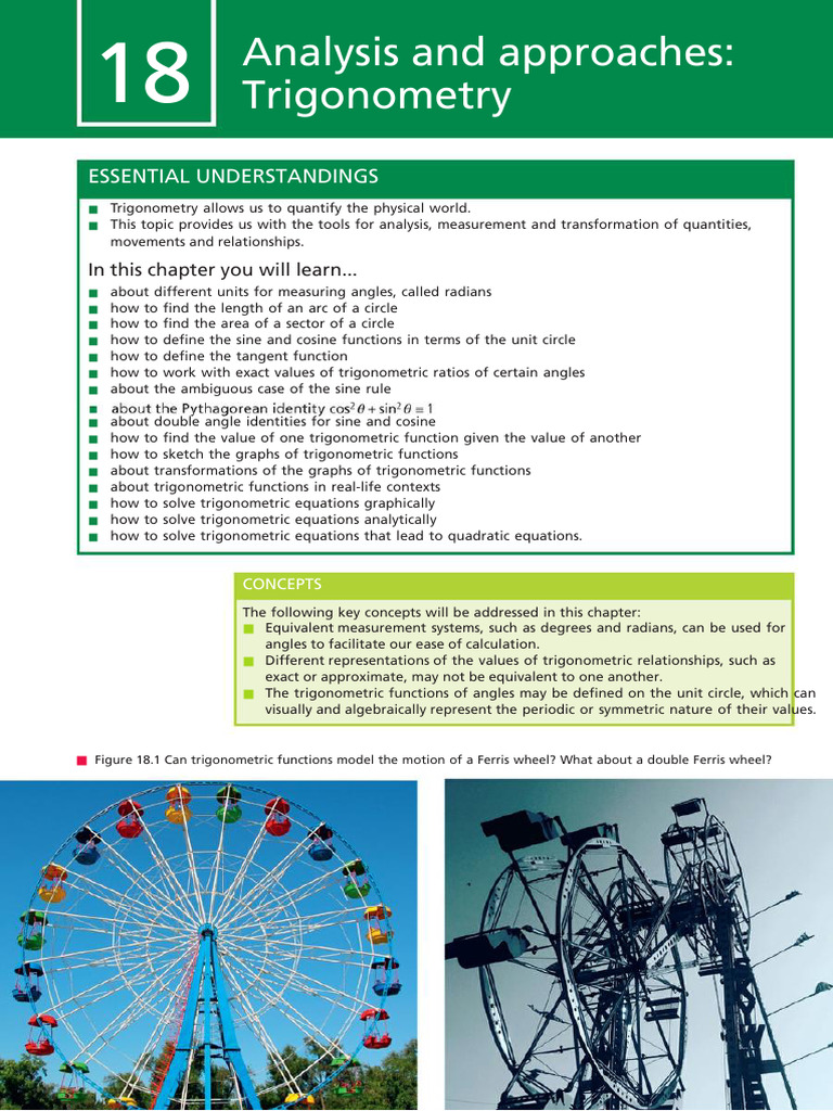 Chap 18 Analysis and Approaches-Trigonometry (Hodder Book) | PDF