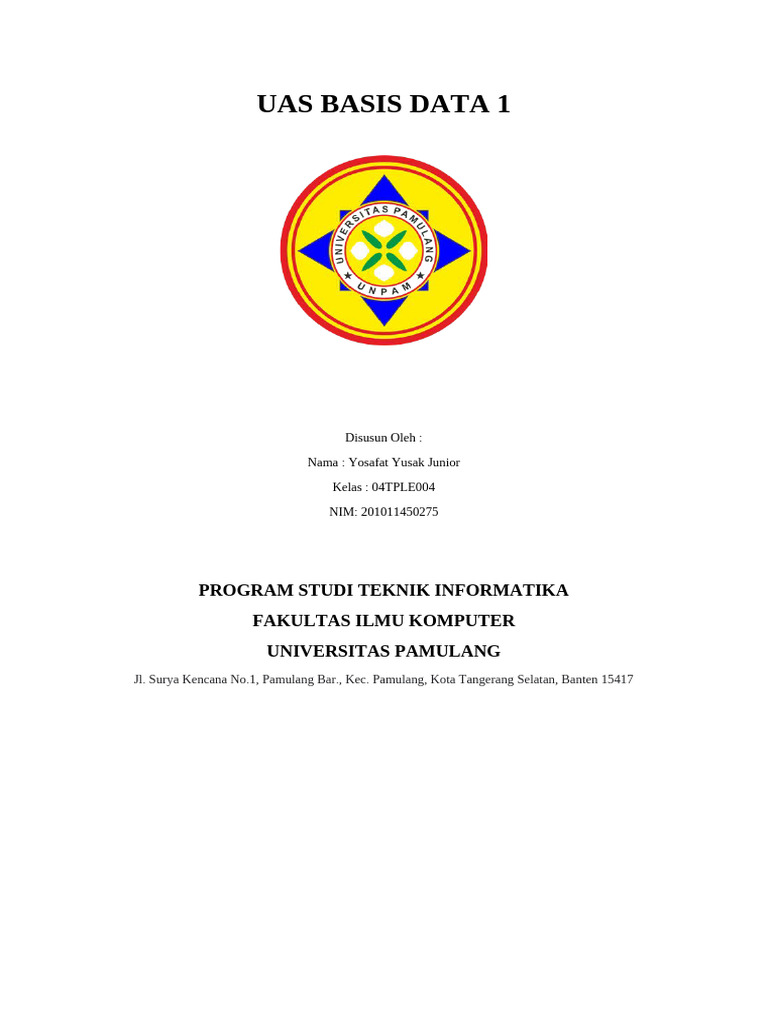 Uas Basis Data 1 | PDF
