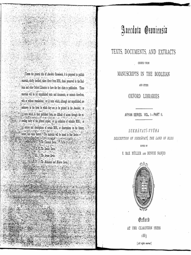 Sukhavativyuha Sutra 1883 | PDF