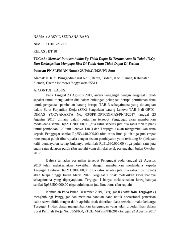 Tugasku Perdata | PDF