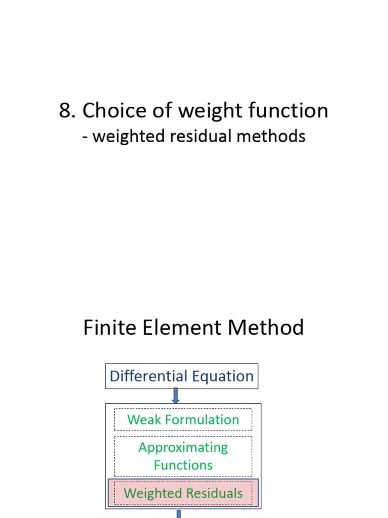 CHPTR 8 Choice of Weight Function | PDF