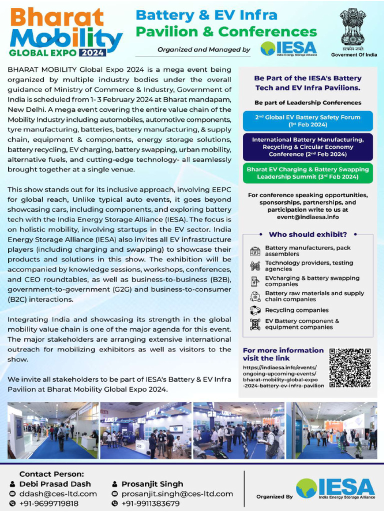 Bharat Mobility Global Expo 2024 - Expo and All Conferences | PDF
