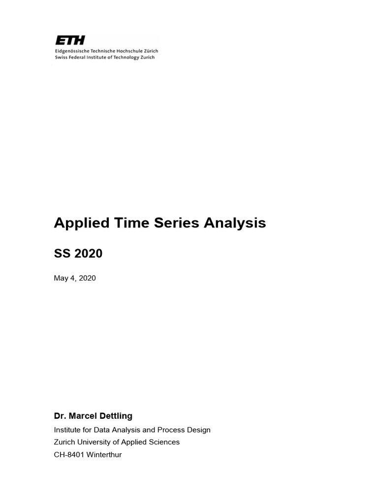 Applied Time Series Analysis | PDF
