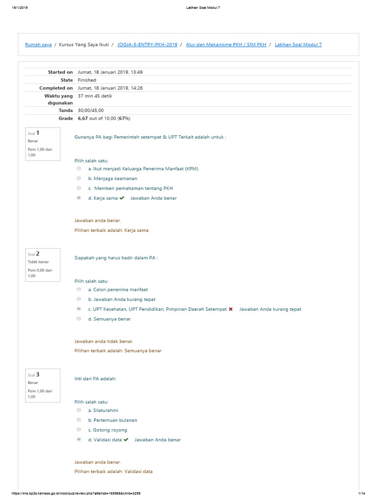 Latihan Soal Modul 7 | PDF