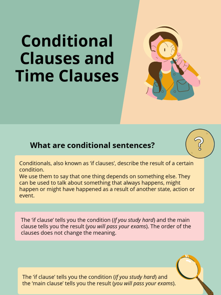 Conditionals and temporary clauses | PDF