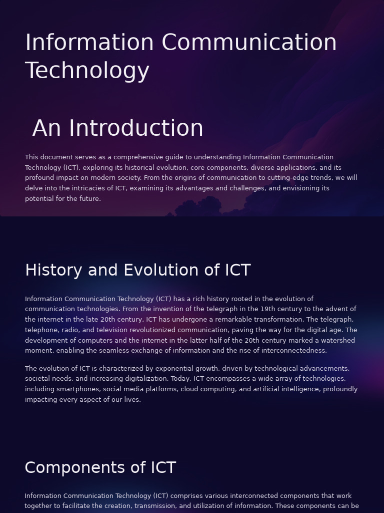 Information Communication Technology | PDF