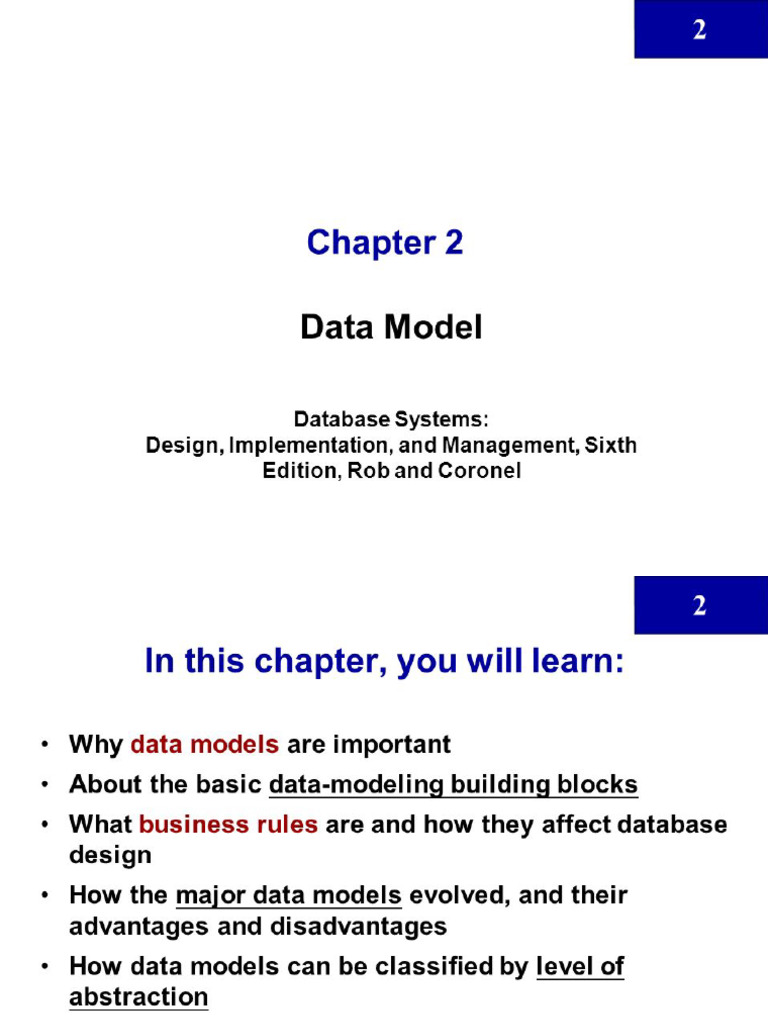 Chapter2 Data Models | PDF