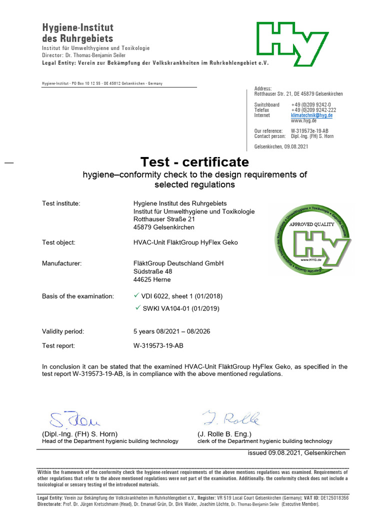 Hygene Certification | PDF