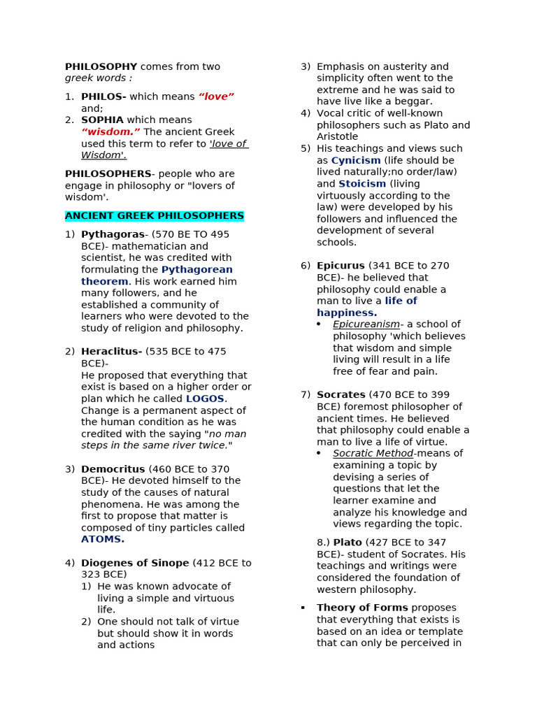 PHILOSOPHY 1sem-Midterm-Lesson1 | PDF