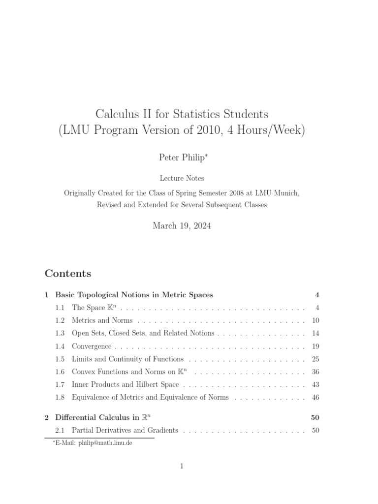 Philippeter Calc2 forStatStudents | PDF