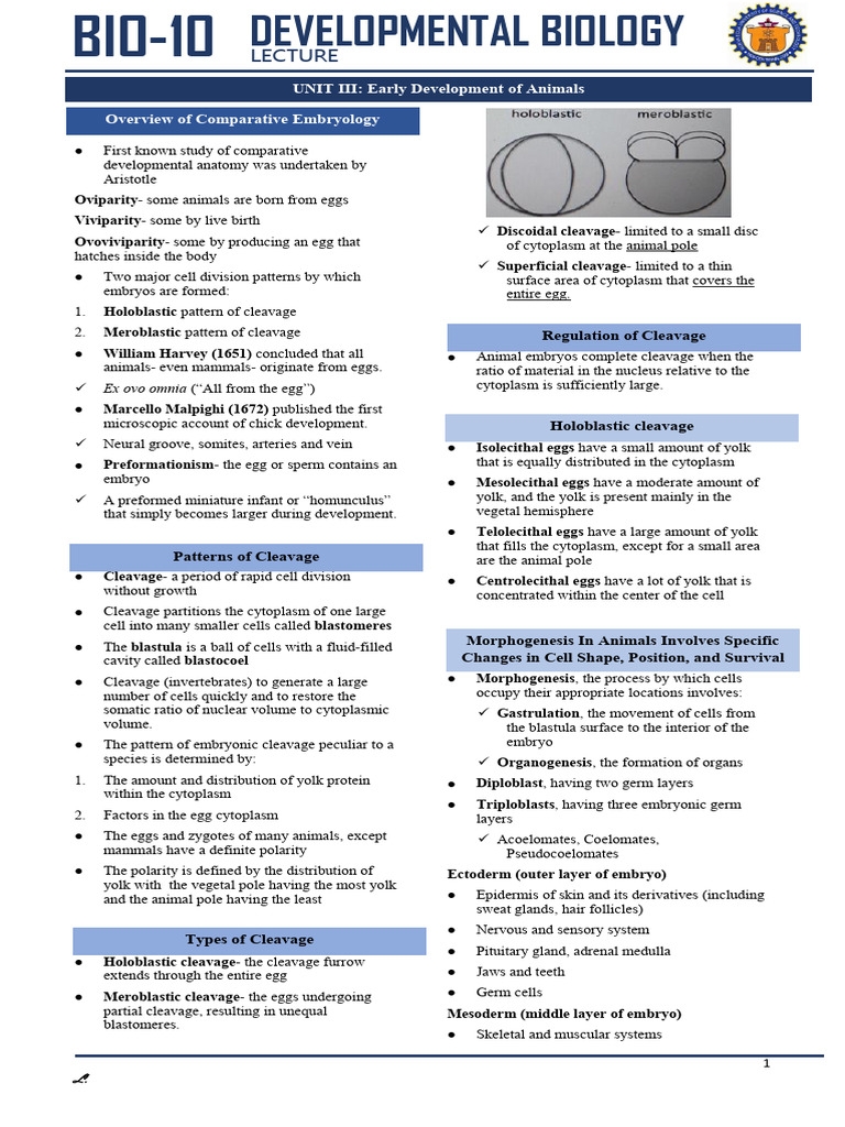 Unit 3 - DevBio | PDF