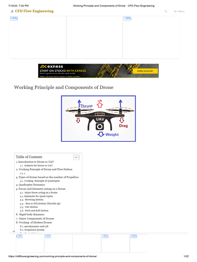 Working Principle and Components of Drone CFD Flow Engineering | PDF