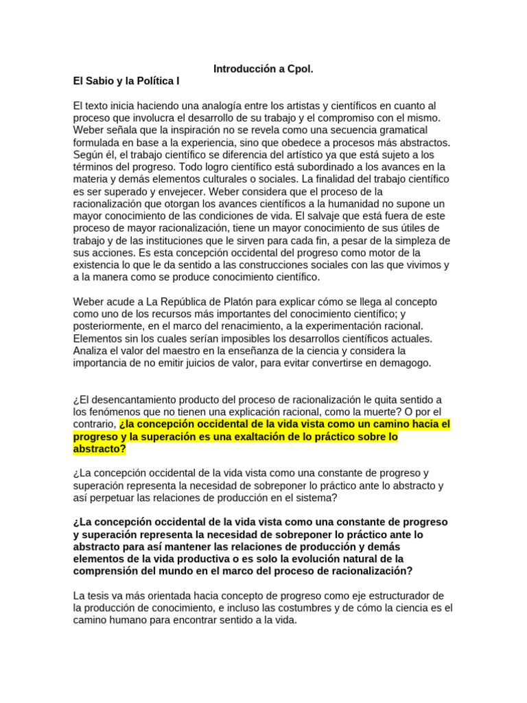 El Sabio y La Política I, 13 de Agosto | PDF | Conocimiento | Vida