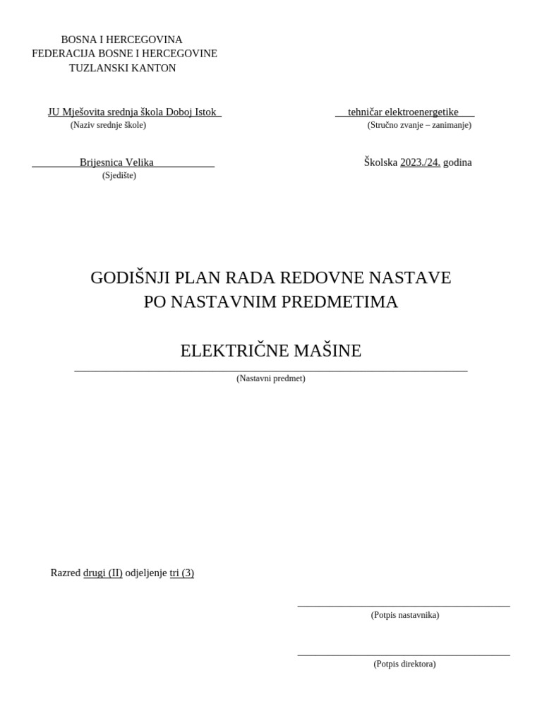 Godisnji Masine | PDF