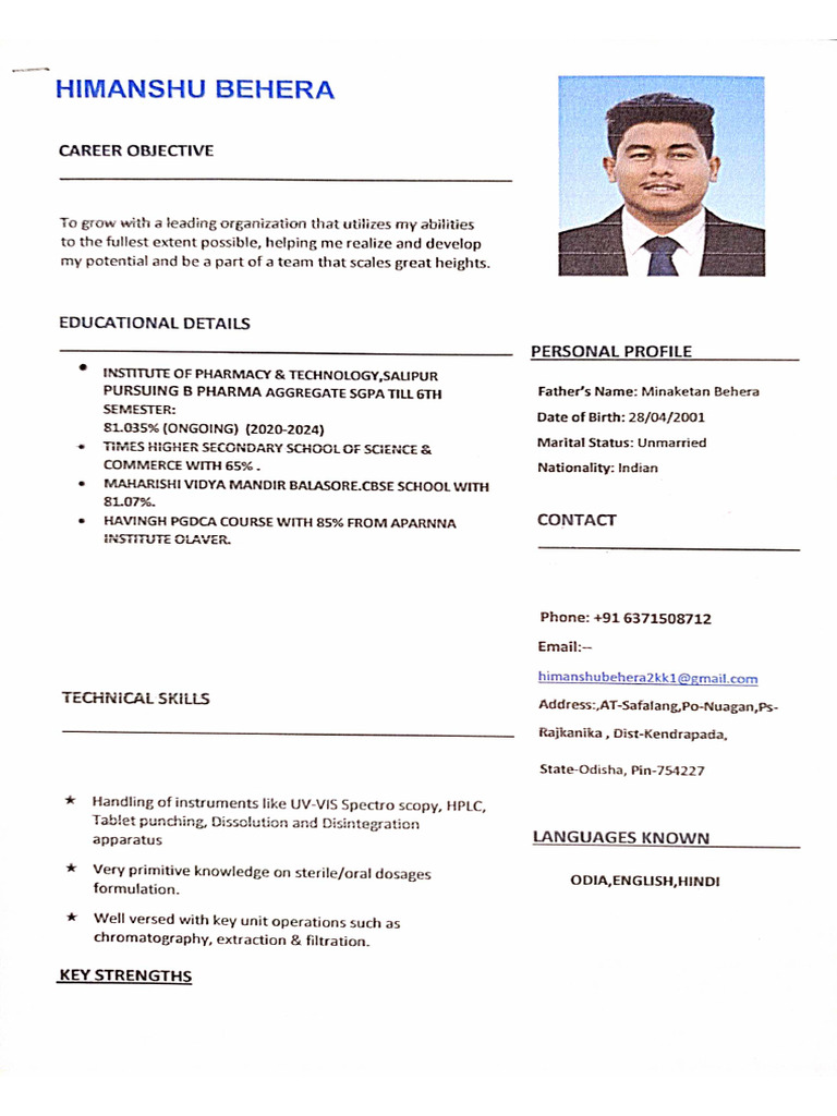 Himanshu Cv.. | PDF