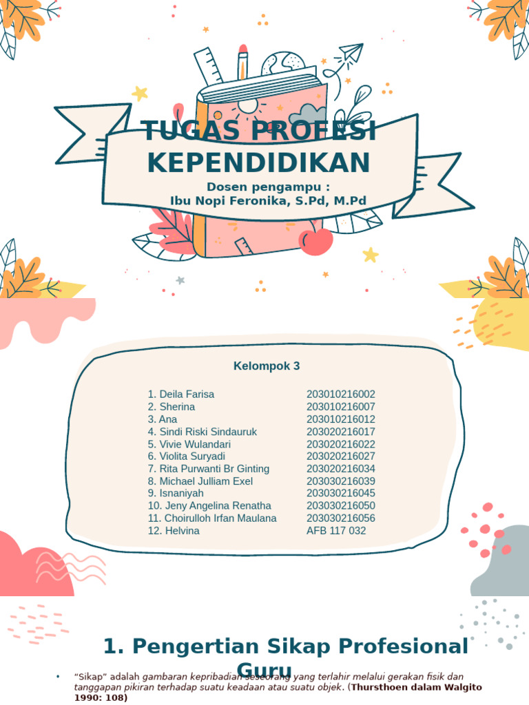 Tugas PPT Kel 3 Profesi Kependidikan | PDF